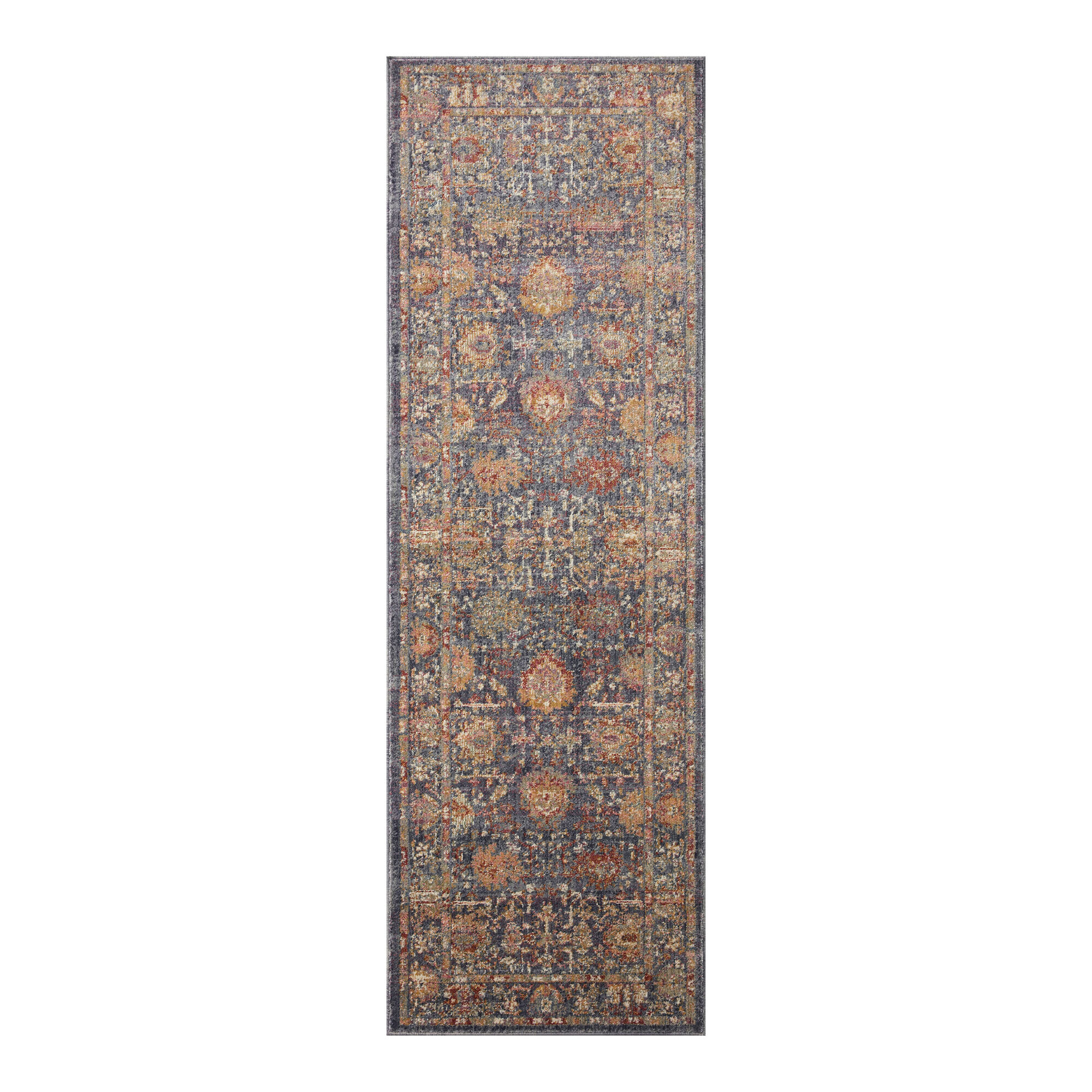 10' X 14' Giada Gray Multicolor Floral Traditional Style Area Rug ...